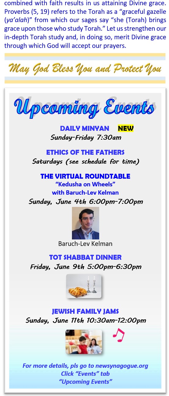 Service Times - New Synagogue